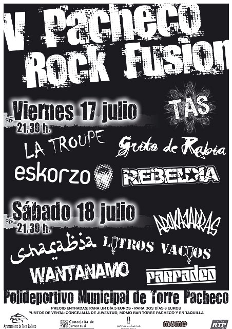 Se presenta la V edición del Pacheco Rock - Torre Pacheco - murcia.com